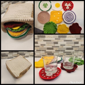 Crochet Pattern Sandwich Coaster Set Crochet Lettuce, Fried Egg ...