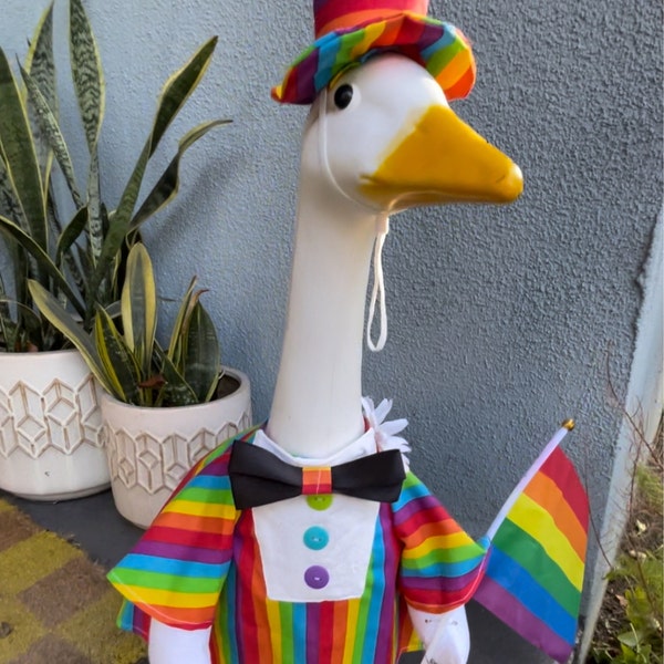 Rainbow LGBTQ+ Pride Tuxedo W/ Top Hat for 23-28 Inch (large) Concrete ...