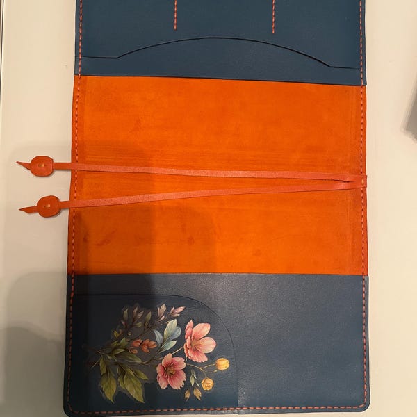 Yellow Leather Wallet Insert for Planner / Travelers Notebook Wallet ...