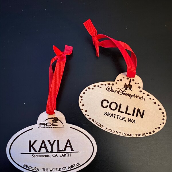 Cast Member Name Tag Christmas Ornament // WDW // DCL Cruise Line // DL ...