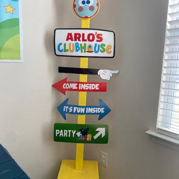 Personalized Customized Mickey Mouse Clubhouse Party Sign - Digital ...