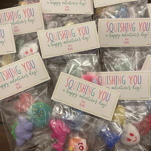 Personalized Valentine Treat Topper | Kids Valentine Favor Tag ...