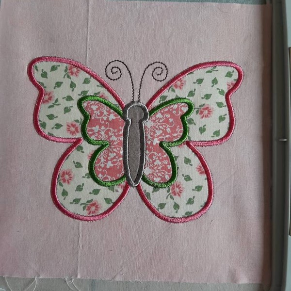 Butterfly Machine Applique Design File for Spring and Summer Embroidery ...