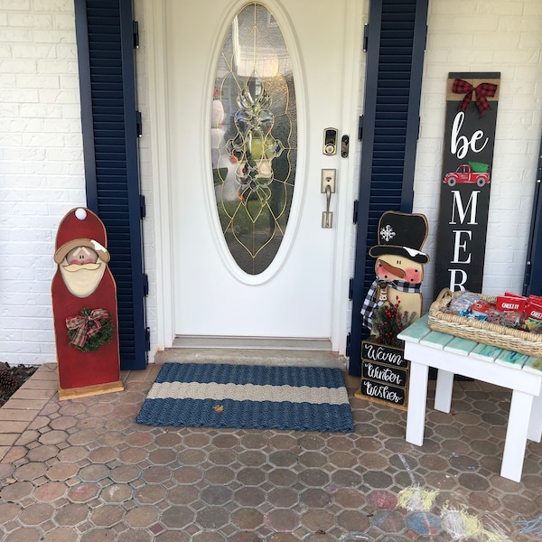 Standing Wood Santa/3 Ft Tall/primitive Christmas Decor/ Rustic St ...