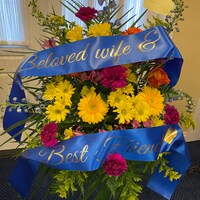 Funeral, Memorial Ribbon, Custom Printed W/your Message, Floral ...