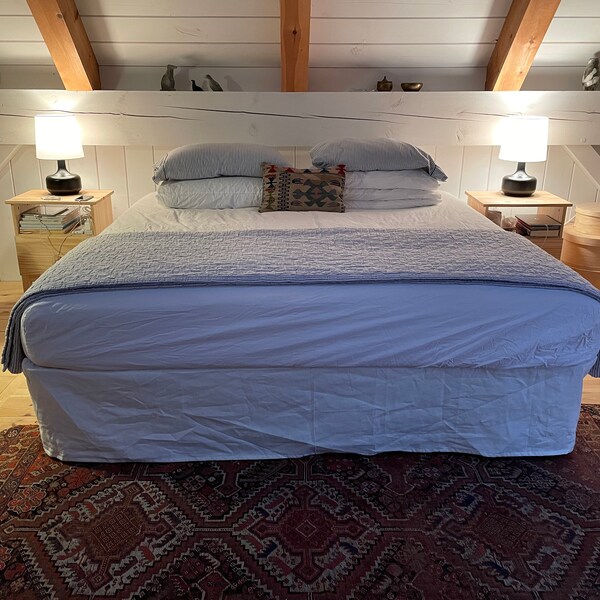 Oversized Linen Bedskirt With Cotton Lining, Relaxed Look, Not Pleated ...