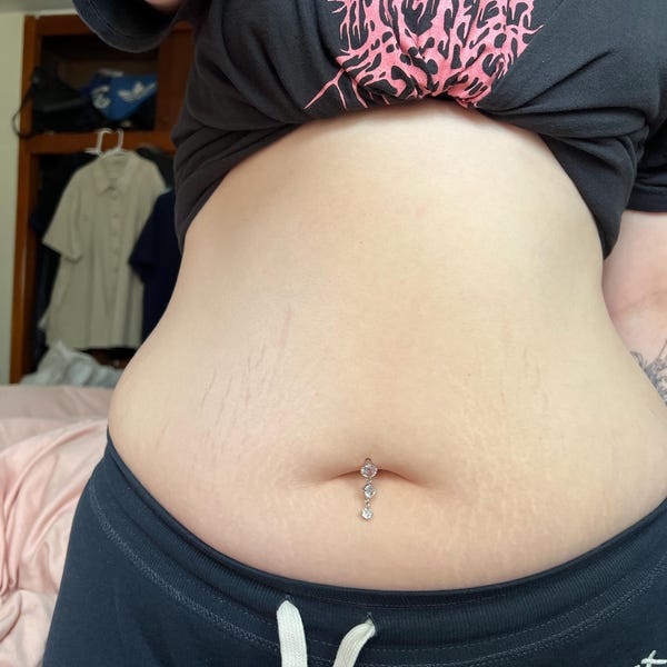 Titanium Belly Button Ring, Gold Dainty Belly Button Jewelry, Cute ...