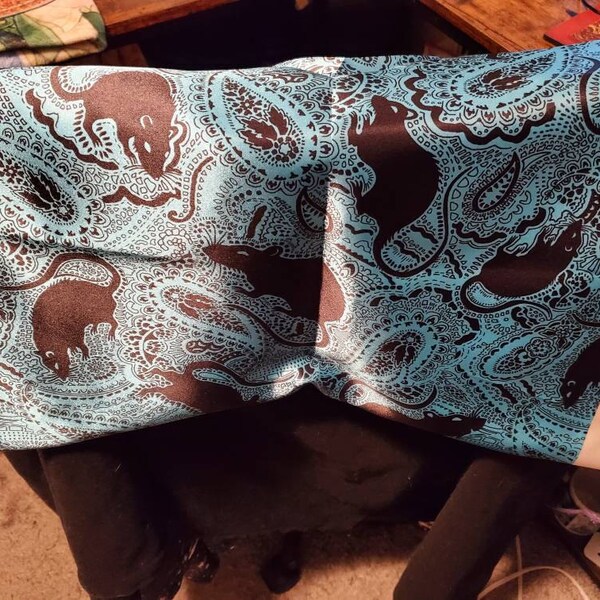 Rat Fabric -turquoise Paisley Rats Medium Size by Paisleypower- Rat ...