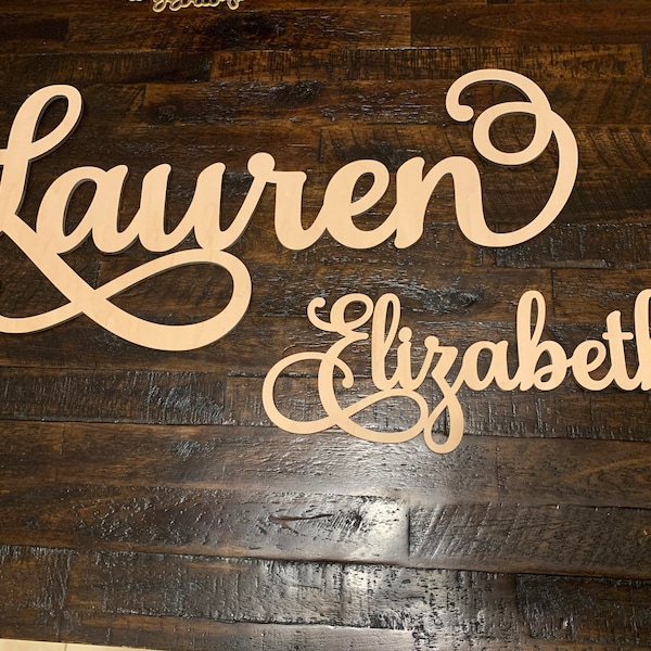 Custom Name Sign, First Name. Personalized Name Sign, Script Font ...