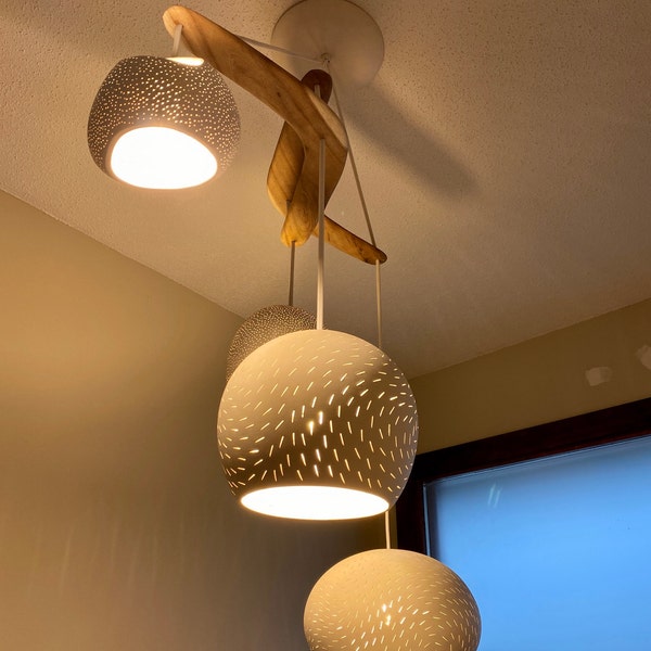 CLAYLIGHT BOOMERANG XL Sculptural Ceramic Chandelier | Modern Four ...