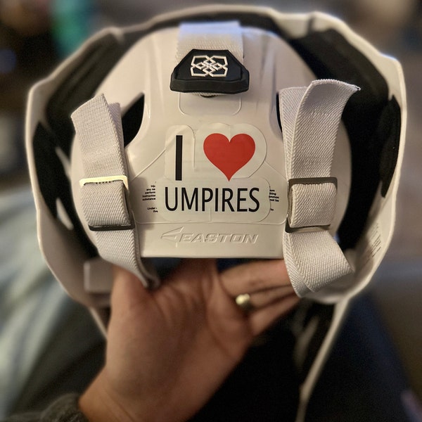 I Love Umpires Sticker, Catcher's Mask, Helmet Sticker, Umpire Sticker ...