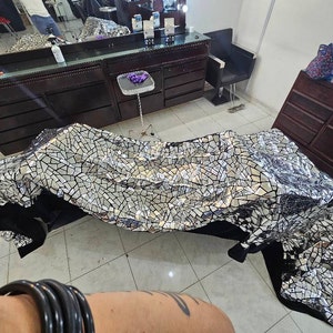 Mirror Silver Sequin Fabric,2way Stretch Velvet Sequin Fabric ...