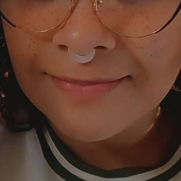 Little Gold Septum Ring Simple Yellow Gold Dipped Sterling Silver Nose ...