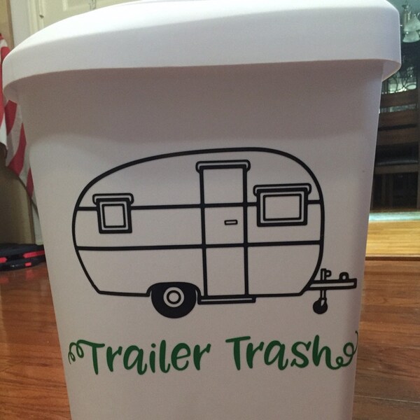Trailer Trash Rv Camping Camper Garbage Trash Can SVG DXF PNG Digital ...