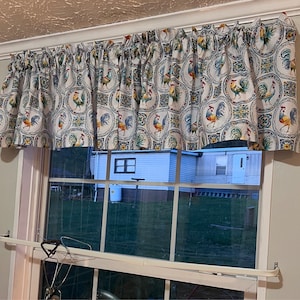Nautical Coastal Beach Cottage Valance With, Lighthouse, Anchors ...