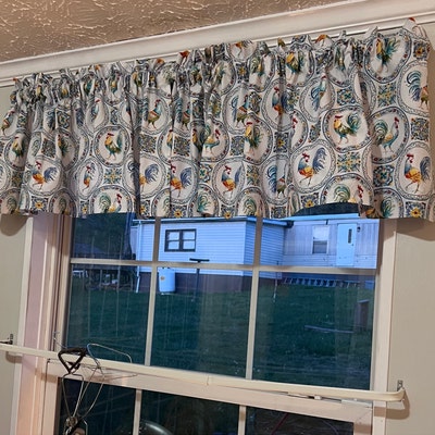 Nautical Coastal Beach Cottage Valance With, Lighthouse, Anchors ...