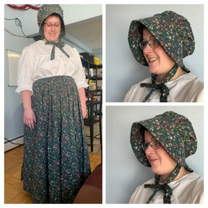Women's Prairie Pioneer Shaker Frontier Sun Bonnet Sz. Med, Large or X ...