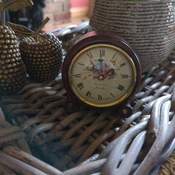 Vintage Roger Lascelles Floral Clock in Pastel Blue Decorative Clocks ...