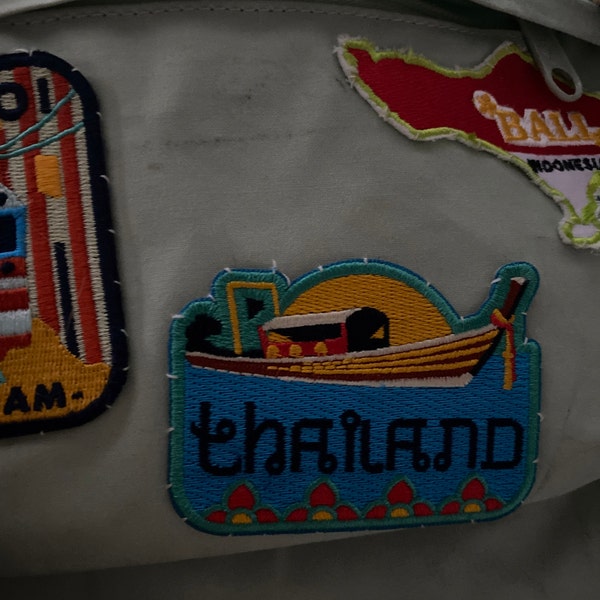Thailand 3" Travel Patch Embroidered Iron on Sew Badge Souvenir Flag ...