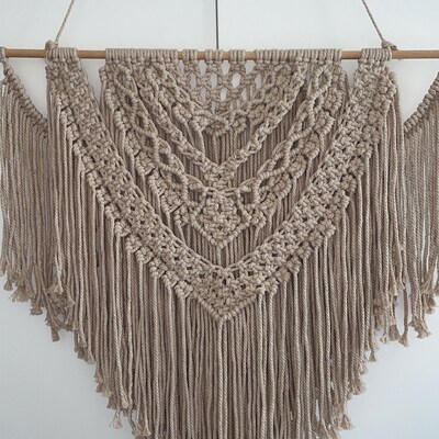 Large Macrame Pattern PDF With Photos, Beginner Macrame Wall Hanging ...