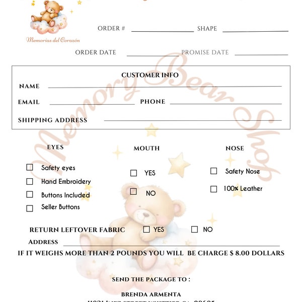 Decal Order Form I Editable Canva Template | Vinyl Crafters Order Forms ...