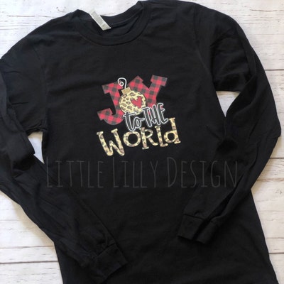 Christmas, Joy to the World, Buffalo Plaid Christmas Design for ...