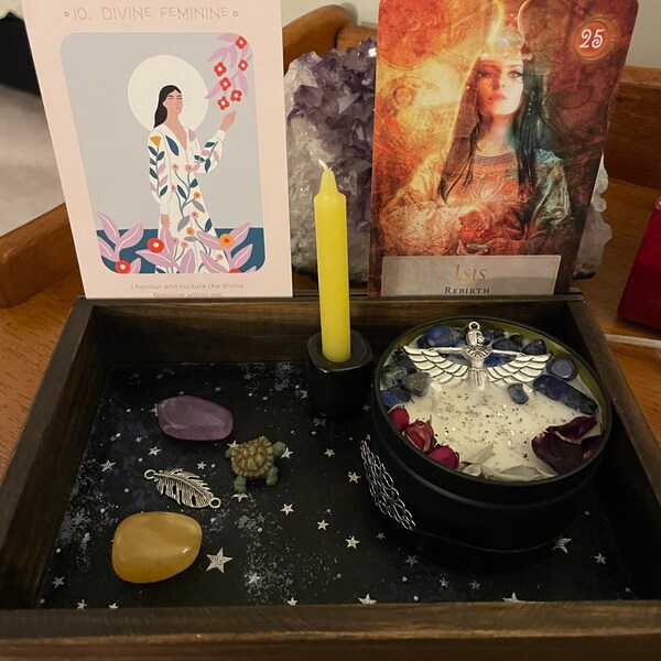 Personal Meditation Altar Small Size, Yoga Gift, Yoga Art, Shrine, Wood ...