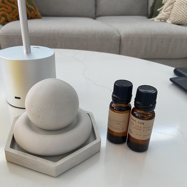 Concrete Essential Oil Diffuser, Aromatherapy Sphere, Passive Dome ...