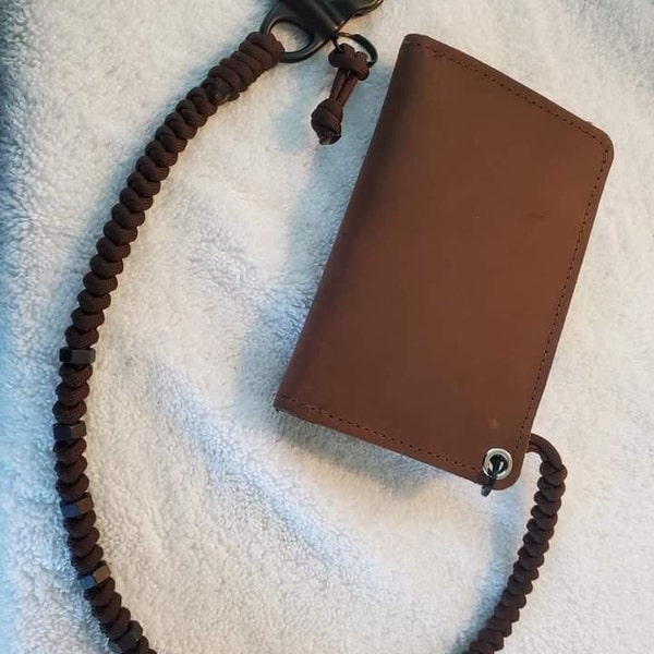 Thin Red Line EDC Wallet Chain Style Lanyard - Etsy