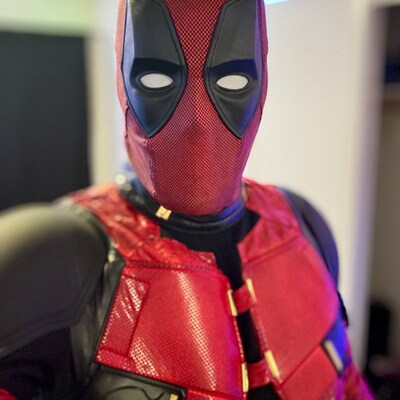 X-force Grey Deadpool Costume Cosplay Mask With Magnetic Eyes - Etsy