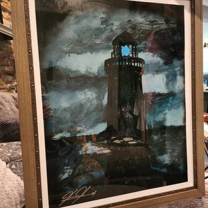 Eclectic Picture Frames Colorful Ridges Funky Decor Vintage Lime Green ...