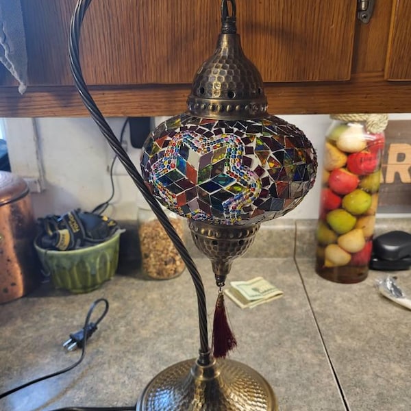 Turkish Mosaic Floor Lamp, 9 Globe Standing Lights, Moroccan Floor Lamp ...