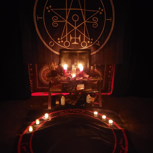 Sigil of Lucifer Tapestry | Satanic, Luciferian, Witch, Ritual, Occult ...