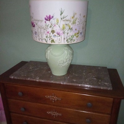 Lampshade for Table Lamp Lampshade With Pink and Pastel Green Chevron ...