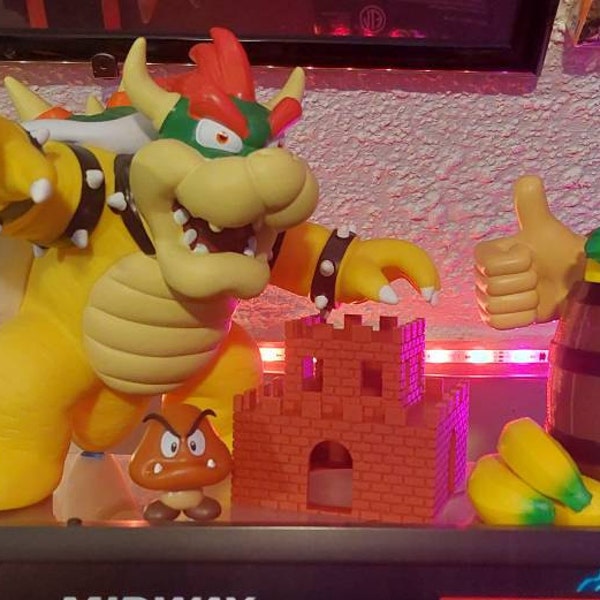 Super Mario Brothers Inspired Castle Flag for Your Desk or Aquarium - 4 ...