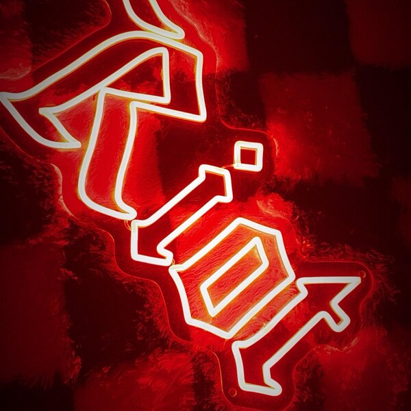 Custom Gothic Name Neon Sign,old English Name Neon Sign, Custom Name ...