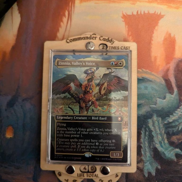 MTG Commander Caddy Life Counter, Command Zone Holder, Damage Tracker ...