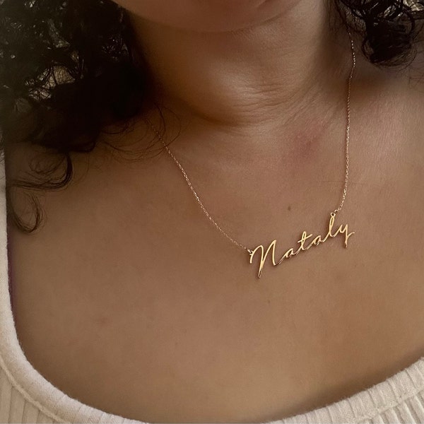 14K Gold Name Necklace * Personalized Name Necklace * Christmas Gift ...