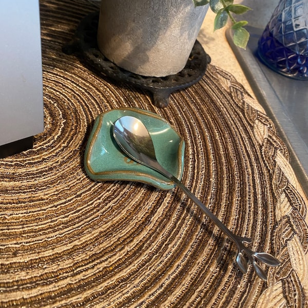 Handmade Tea Spoon Rest / Tea Bag Holder Gift Set With Spoon, Tea, and ...