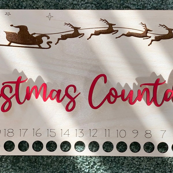 Christmas Countdown SVG, Laser Cut Files, Christmas Sign Svg, Candycane ...