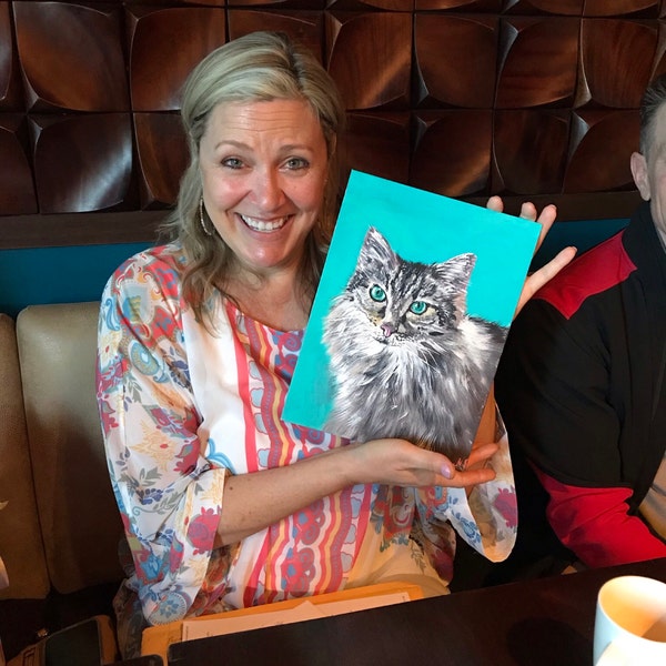 Velaris II | Bob Ross Inspired| Sunset | Mountains | Pink Sky | Wall ...