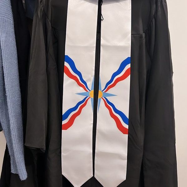 Assyrian Flag Assyrian Pride Lamassu Winged Bull Graduation Stole ...