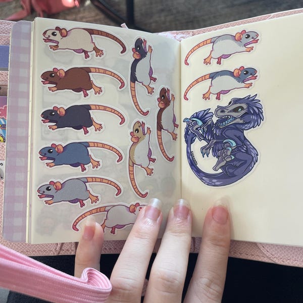 Pun Rats Sticker Sheet 9 Stickers Vinyl Rat Joke Funny Animal Mice ...