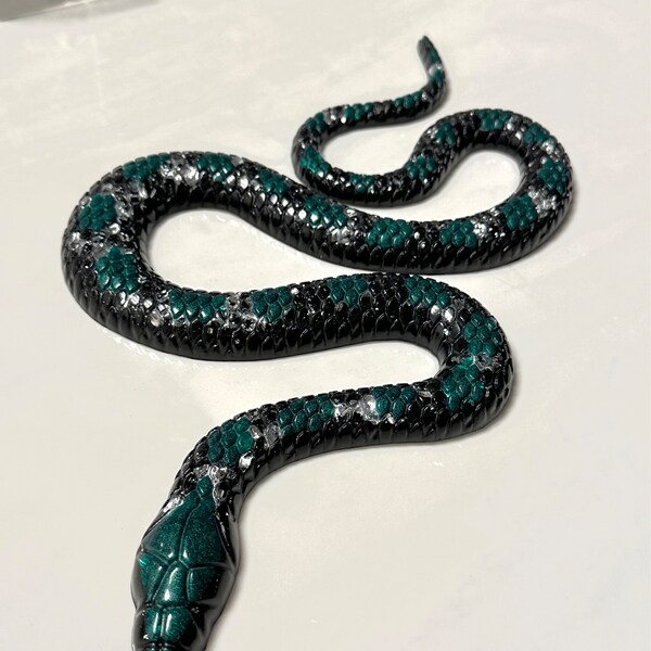 Beautiful Snake Art Piece Ornament, Botanical Wall Art, Alternative ...