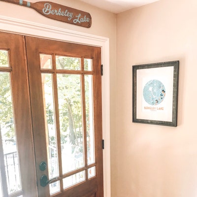 Berkeley Lake, Georgia Map Art Custom Maps Available Moving Away Gift ...