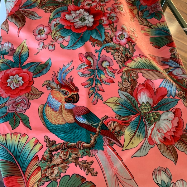 Parrot Fabric - Edwardian Parrot Duchess by Peacoquettedesigns ...