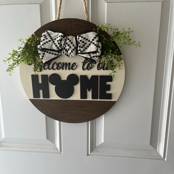 Welcome to Our Home Mickey Sign - Etsy