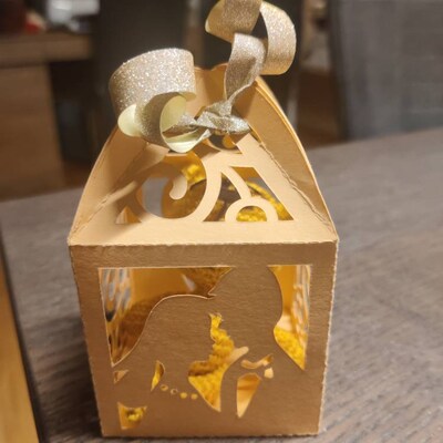 SVG Wedding Favor Box Bride and Groom Template Wedding Favor Boxes ...