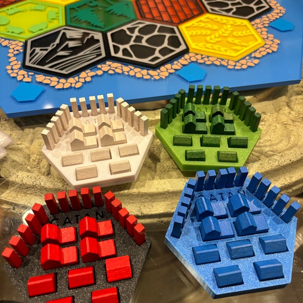Game Piece Holders for Settlers of Catan Board Game - Etsy