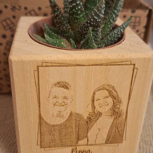 Personalized Planter Memorable as Valentines Day Gifts. Custom Wood ...